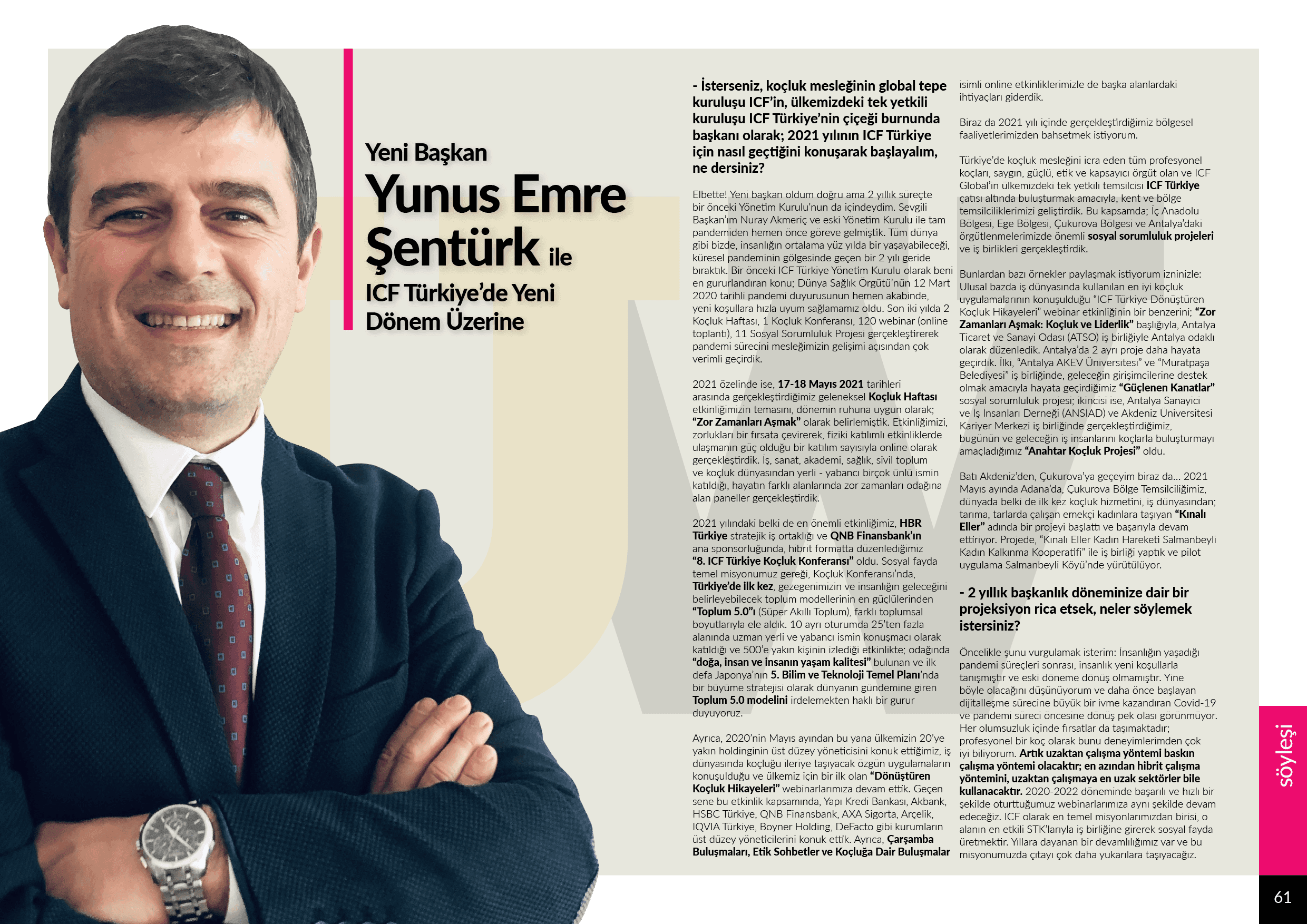 Uwordsdergi.com - Yeni Başkan Yunus Emre Şentürk ile ICF Türkiye'de ...